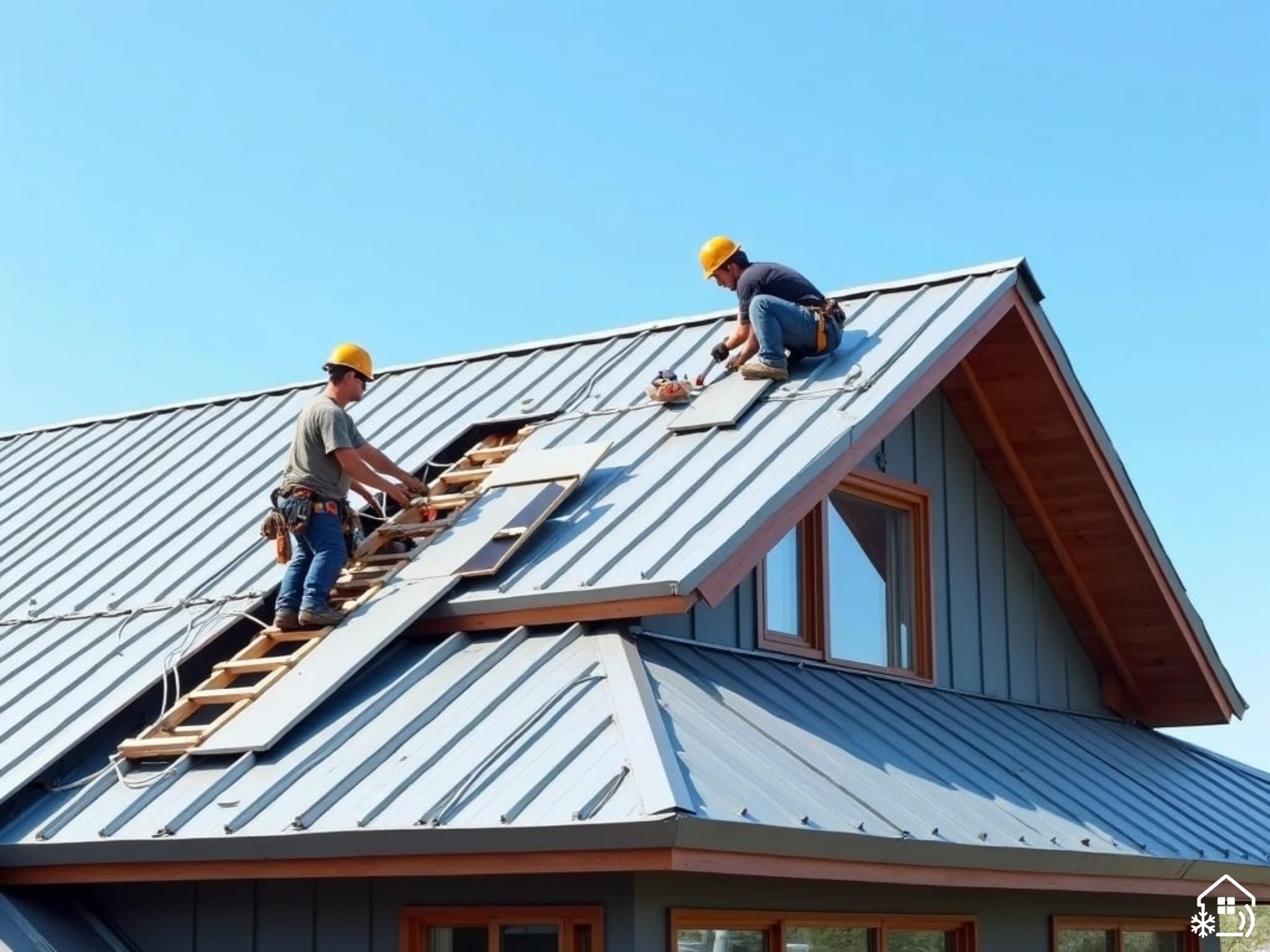 Pose de bac acier : l'espacement reccomandé des chevrons et des pannes